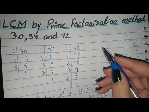 Find LCM by Prime Factorization Method in Urdu, LCM of 30 54 and 72