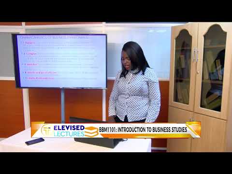 BBM1101: INTRODUCTION TO BUSINESS ENVIRONMENT