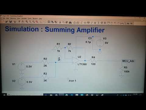 LT Spice- Op-Amp Summing Amplifier Simulation || Design & Simulation of Operational Amplifiers