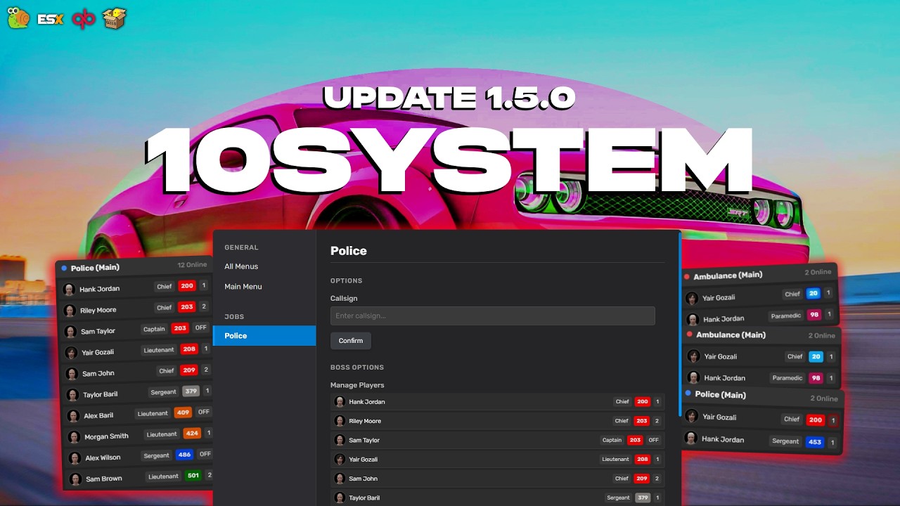 FiveM Script | 10System Update 1.5.0v - Styling & New Features