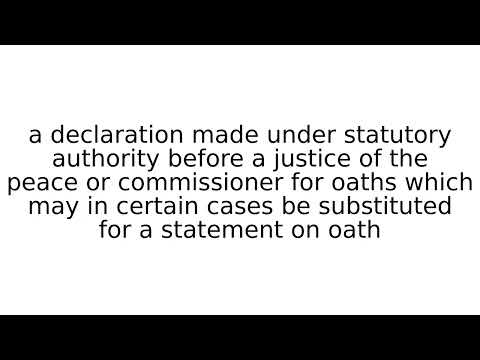 statutory declaration #legal #term #terms #english #meaning #meanings #definition #definitions