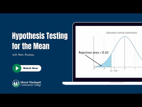 Hypothesis Testing for the Mean Explained