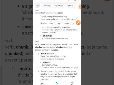 Chunk meaning chunk sentence chunk