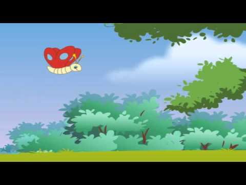 Butterfly Flutter with Lyrics - Nursery Rhyme