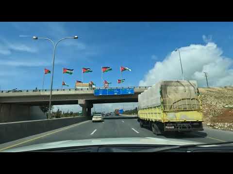 Relaxing Drive on Queen Alia Airport Road in Jordan | Driving White Noise | No Talking