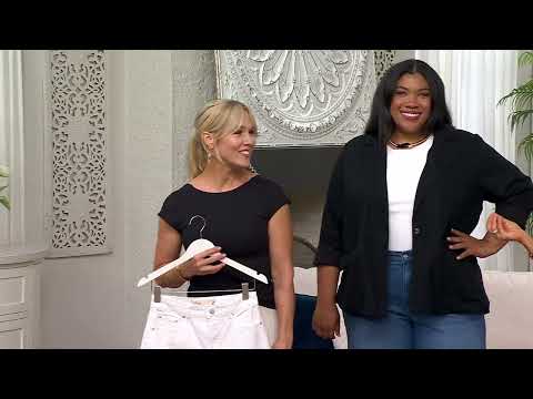 Me by Jennie Garth Monty Wide Leg Cropped Jean on QVC