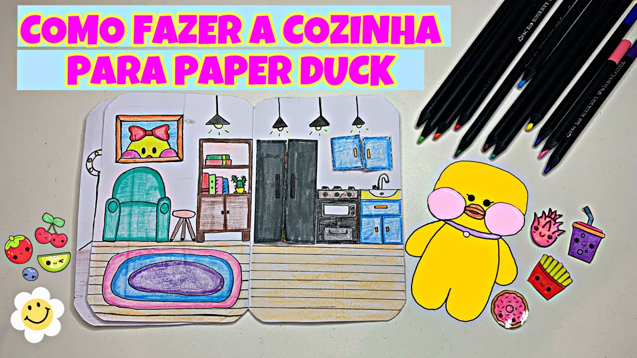 COMO FAZER A COZINHA PARA PAPER DUCK DO TIKTOK | Paper Duck House
