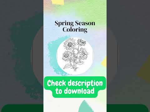 Spring Season Coloring Pages #shorts #coloring #springseason
