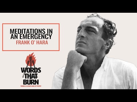 Meditations In An Emergency by Frank O' Hara
