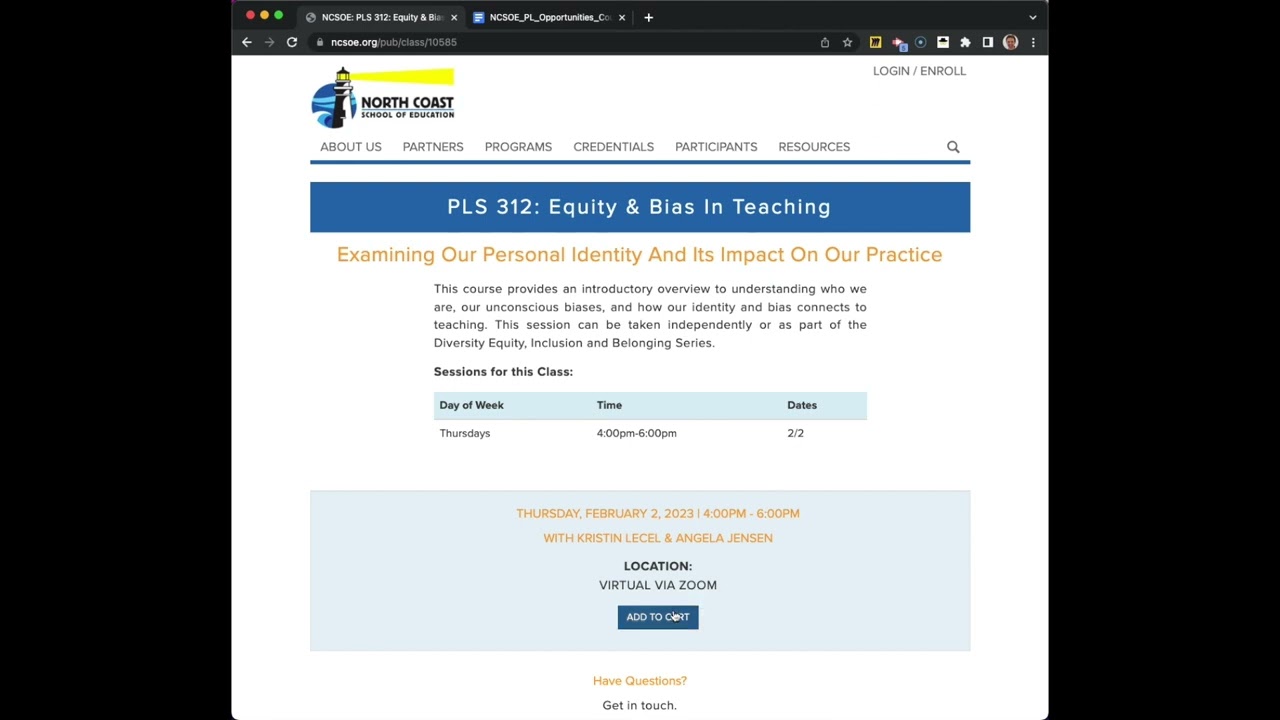 Professional Learning Course Registration