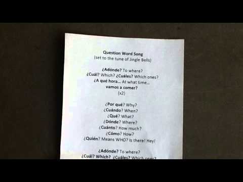 Question Word Song - Spanish