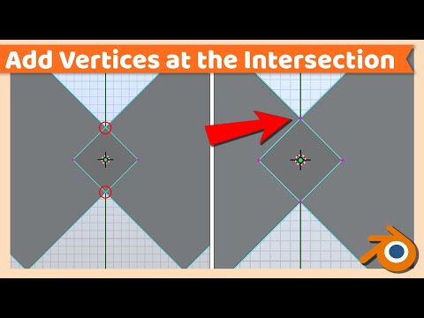 Create Vertex at the Intersection of Two Edges | Blender Tutorial