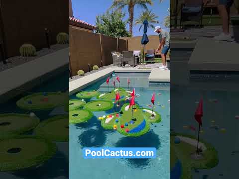 Improve Your Golf Game with the Floating Golf Green! 🏌️♂️⛳️ #GolfGift #PoolParty #SummerFun #golf