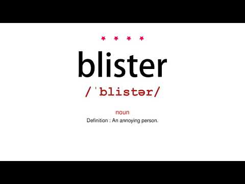How to pronounce blister - Vocab Today