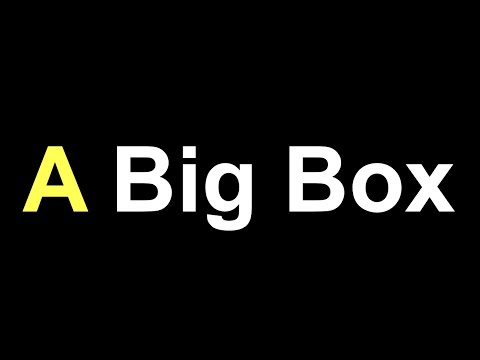 CVI Core/Sight Word- A Big Box