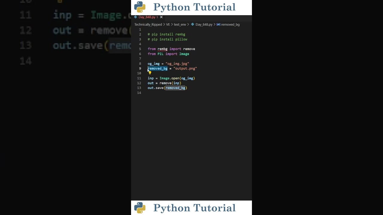 Remove Image Backgrounds with Python | Python Tutorial