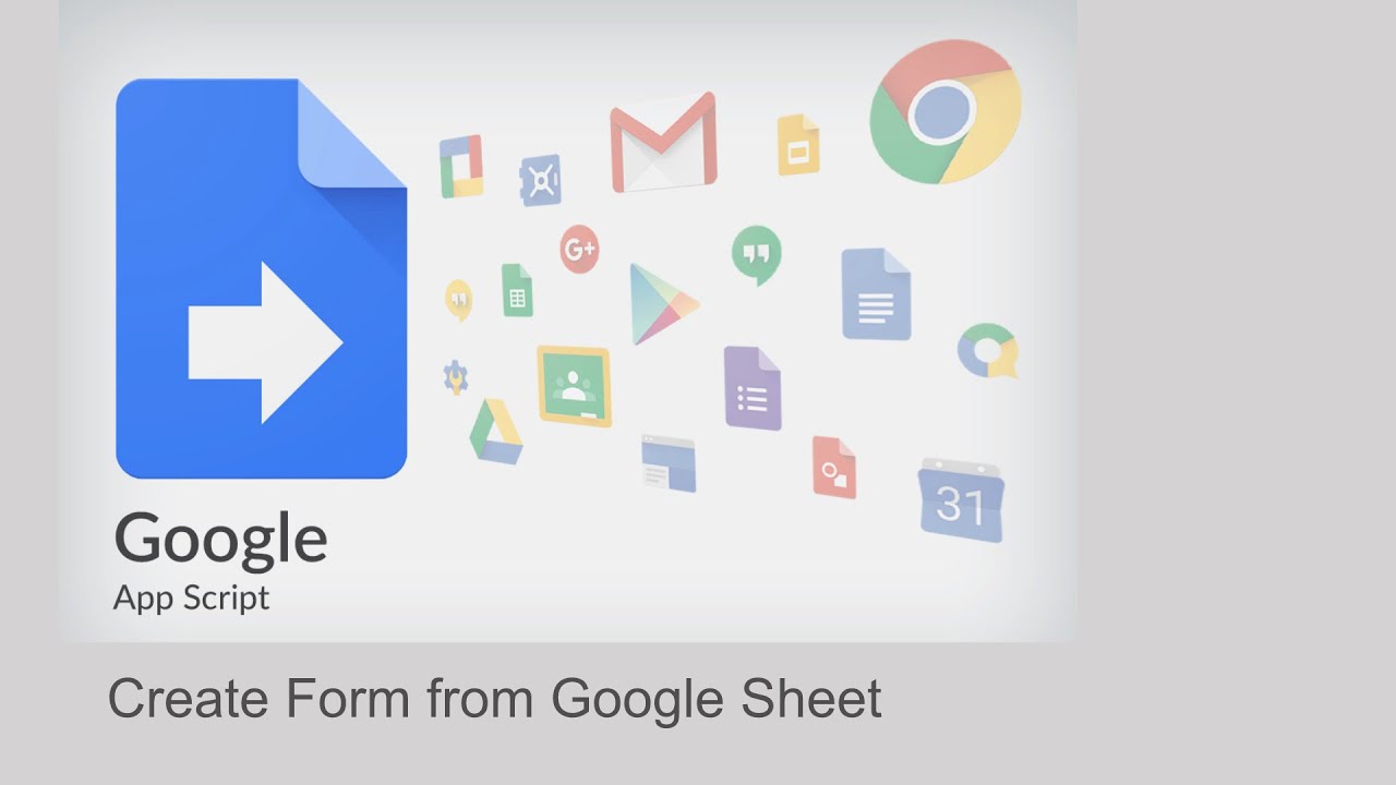 GAS-025 Create Google Forms with Data in Google Sheets by Apps Script