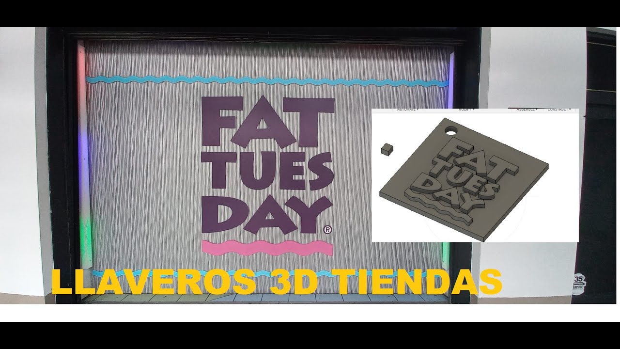FAT TUESDAY KEYCHAIN 3D