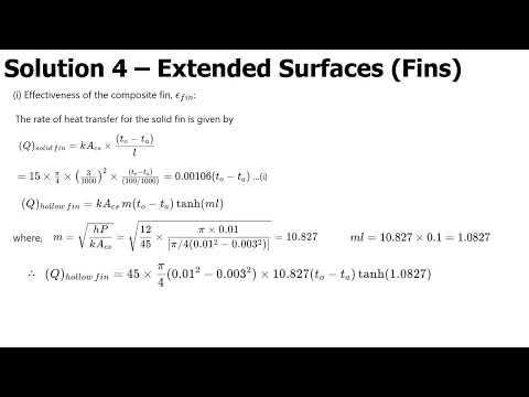 Example 4 – Extended Surfaces Fins