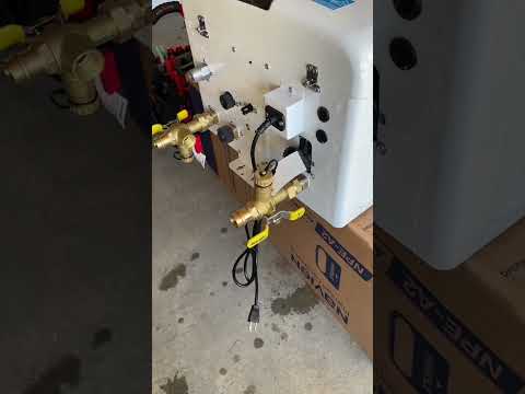installing a tankless water heater. navien model 240A with webstone valves #plumber #plumbing