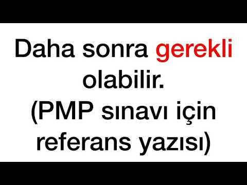120- Referans Yazısı – Project Management – MS Project – PMP Exam Tips