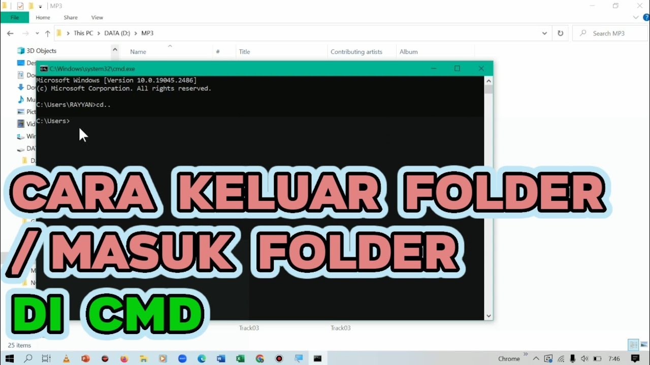 Cara Keluar Folder & Masuk Folder di cmd