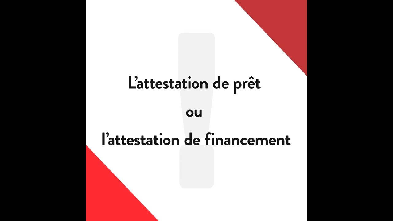 L'attestation de prêt ou l'attestation de financement ?  #immobilier