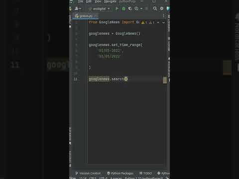 Google news scraping in #Python with GoogleNews library #scrping #googlenews #google #pythontips