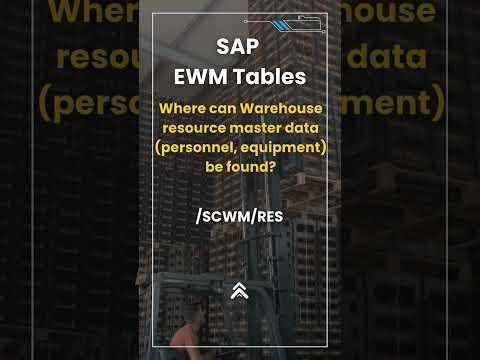 Where can Warehouse resource master data personnel, equipment be found? #sap #ewm #wms #/SCWM/RES