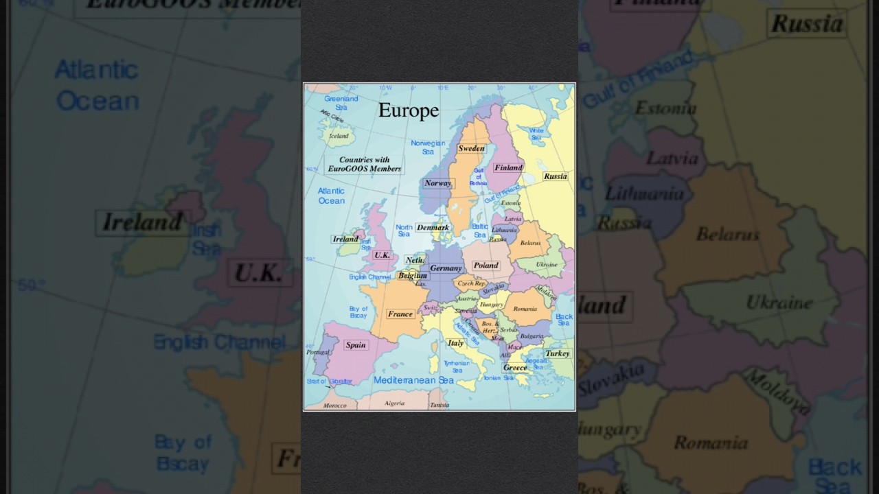 Map of Europe #learning  #shortsvideo