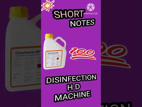 Disinfection of dialysis machines short notes