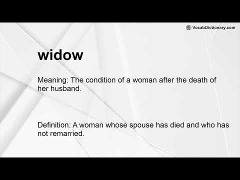 widow Meaning