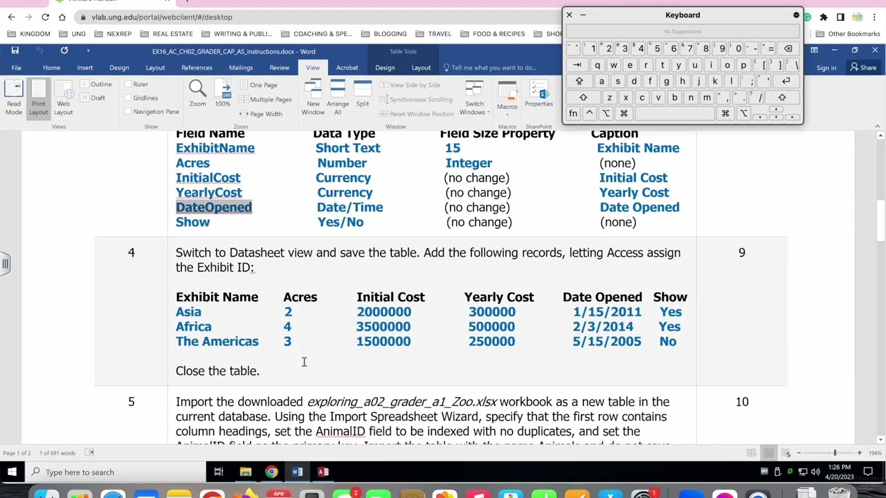 Walkthrough: Access Chapter 2 Grader Project on MyLab IT