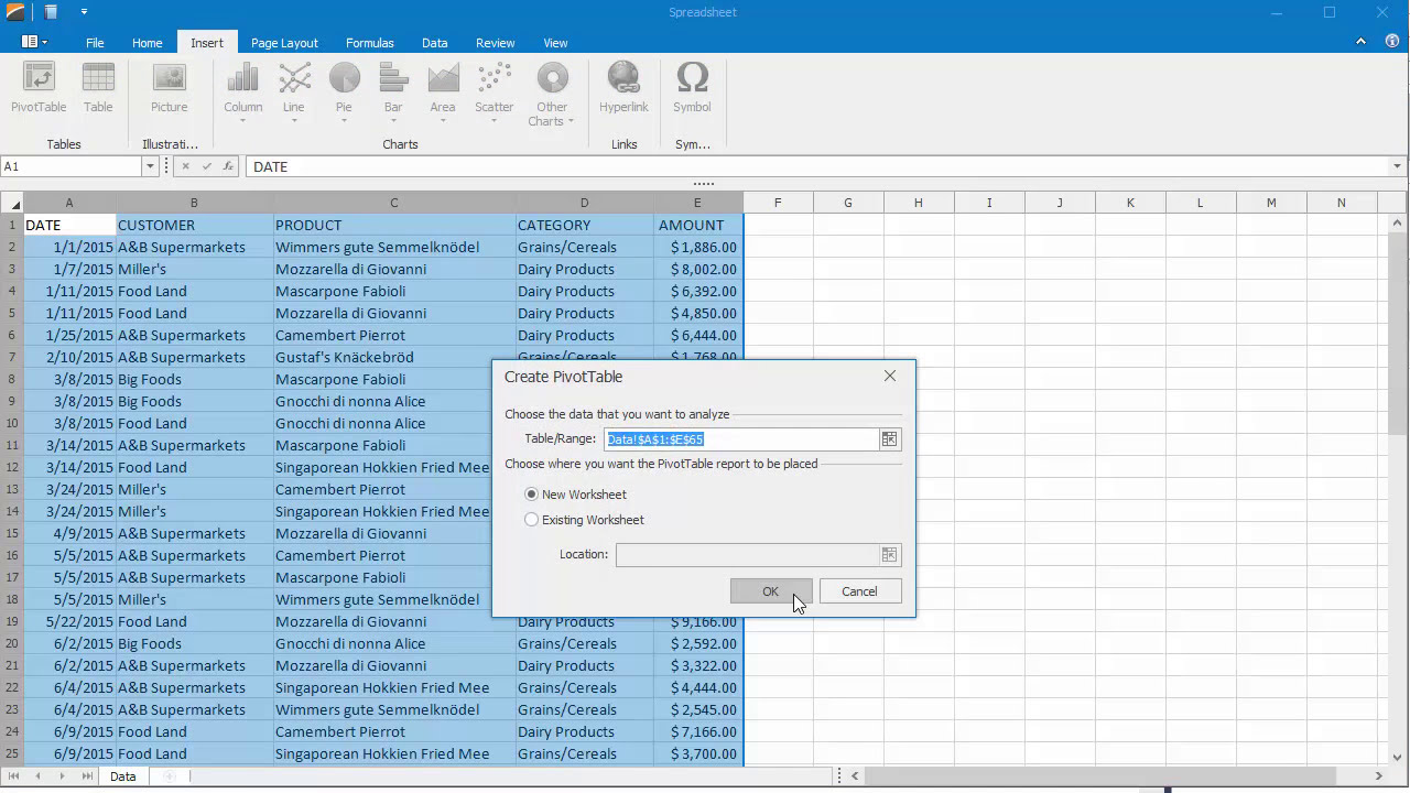 WinForms Spreadsheet - How to Summarize and Analyze Data