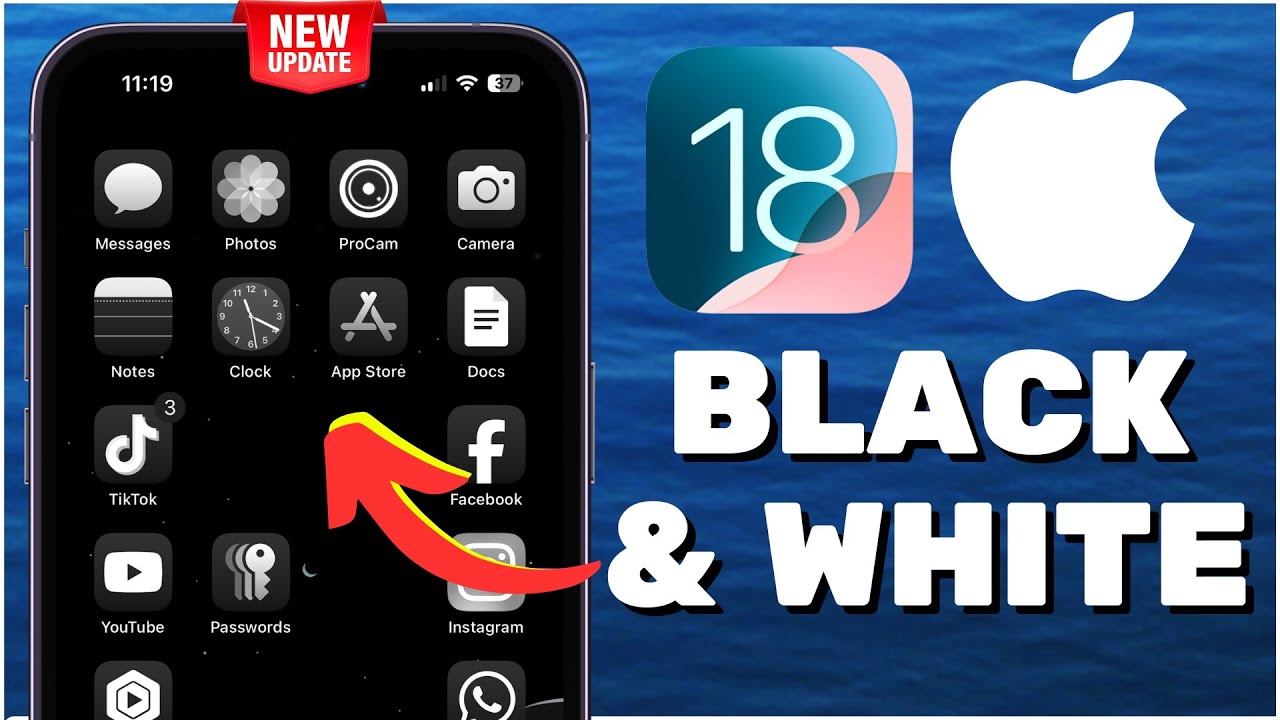 How To Make App Icons Black And White On iPhone iOS 18