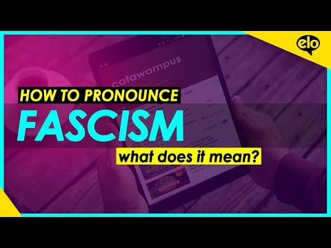 How To Pronounce Fascism | With Definition or Examples