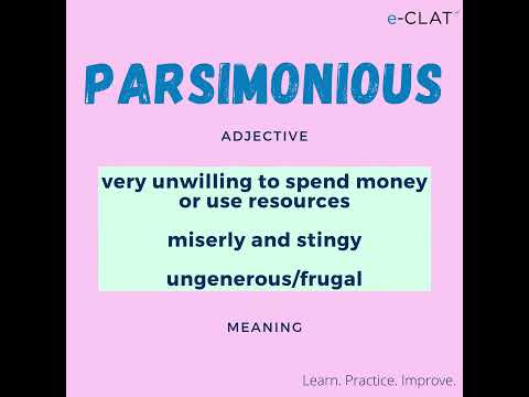 PARSIMONIOUS | Word meaning | Word of the Day 46