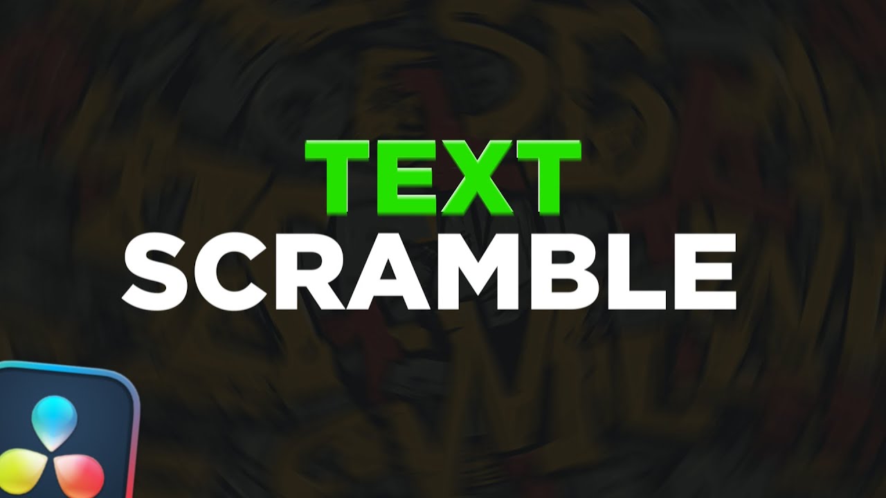 Text Scramble Effect in Davinci Resolve | Full Tutorial |