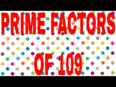 PRIME FACTORS OF 109
