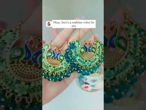 Bestselling Emerald Chandbali With Unique Design #shorts #blingbag #chandbalis #earrings #emerald
