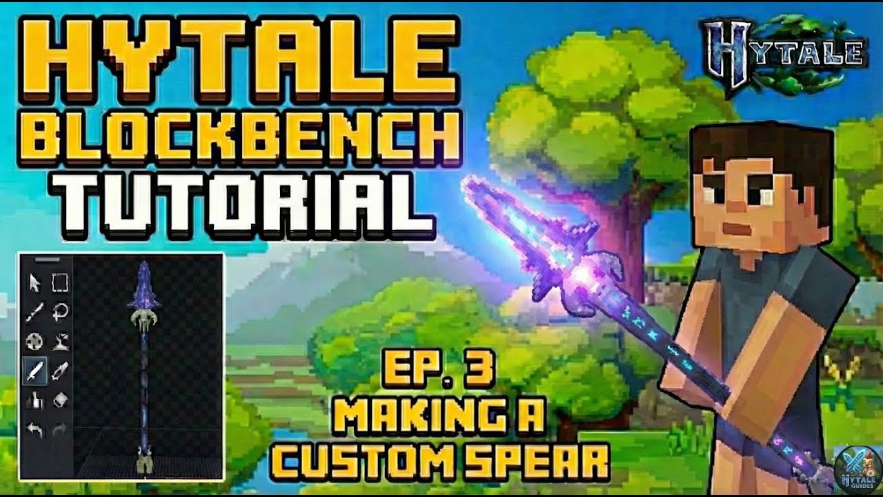Hytale Blockbench Tutorial (Ep. 3 Making a Custom Spear)