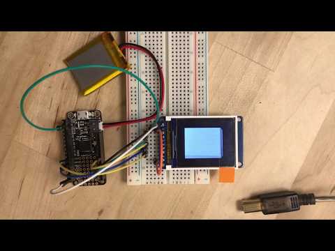 Adafruit Feather TFT LCD Screen Battery Testing