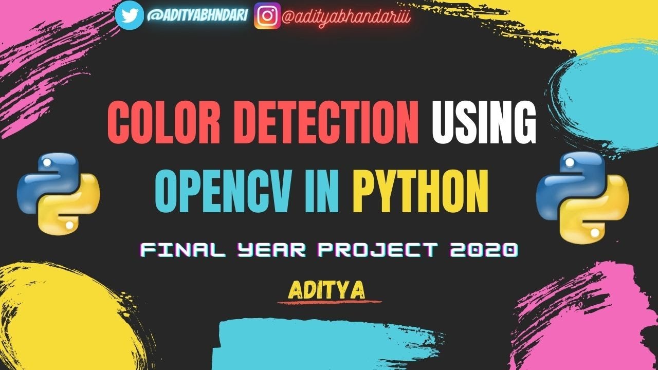 Color Detection with openCV in PYTHON |Final year project 2020 #python #opencv #pythonproject #india