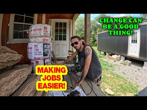 SNEAK PEAK OF OUR TINY HOME BUILD with the Jackery Solar Generator 2000v2 | tiny house, off-grid |