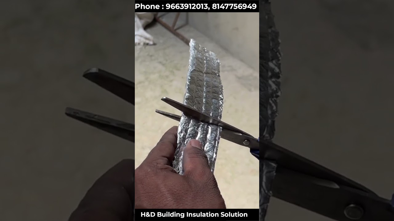 Cooling bubble insulation sheet  #coolroof #insulation #rcc #comfortablehome #energyefficiency