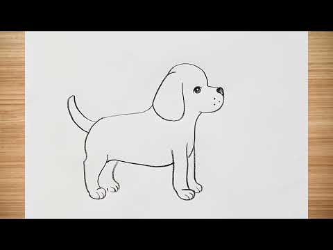How to draw dog drawing easy step by step@DrawingTalent