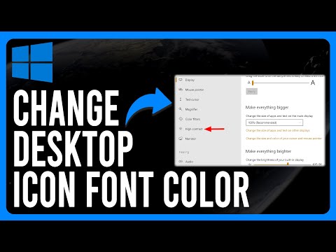How to Change Desktop Icon Font Color (Change Text Color of Desktop Icons on Windows)