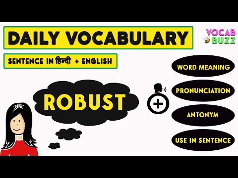 {ROBUST) English Vocabulary With Pronunciation, Word Meaning And Use In Sentence