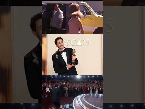 ADRIAN BRODY AND GALE HAILSTORM AND THEIR GUM AT THE OSCARS 2025