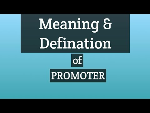 Meaning & Defination of PROMOTER